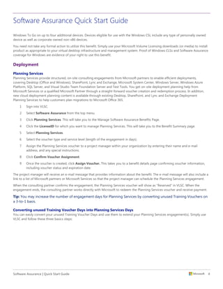 Microsoft Software Assurance Customer Quick Start Guide | PDF