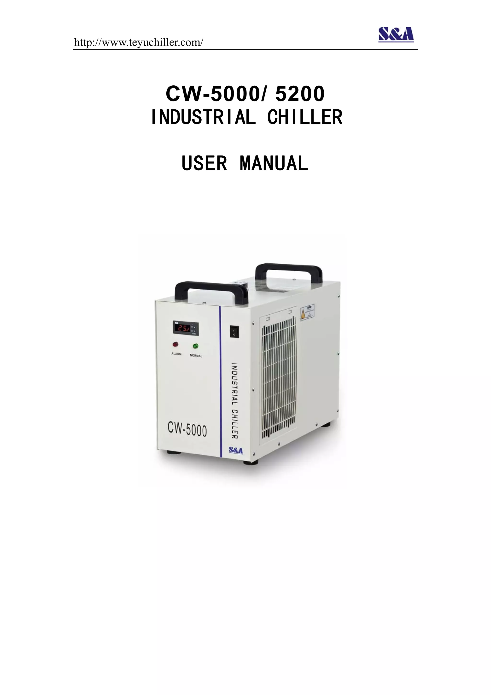 S&a cw 5000,5200 industrial water chiller | PDF