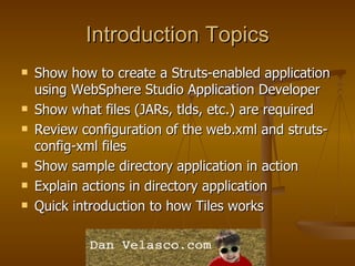 Developing a Struts & Tiles application using WebSphere Studio | PPT
