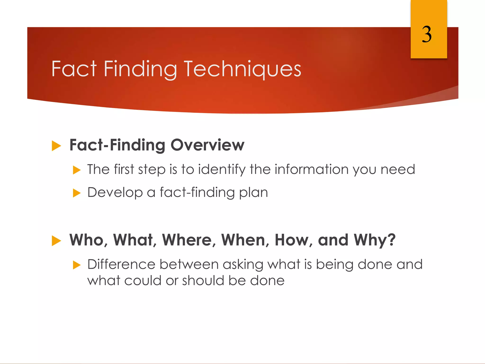 Fact - Finding Techniques | PPTX