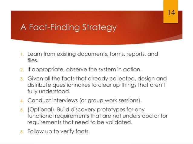 Fact - Finding Techniques | PPTX | Technology & Computing
