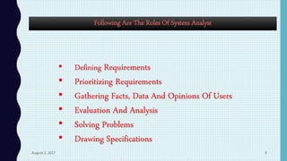 System Analysis & Design AND Software Engineering Topics | PPT