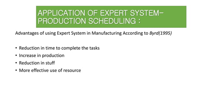 Application of Expert Systems in System Analysis & Design | PPTX | Artificial Intelligence ...