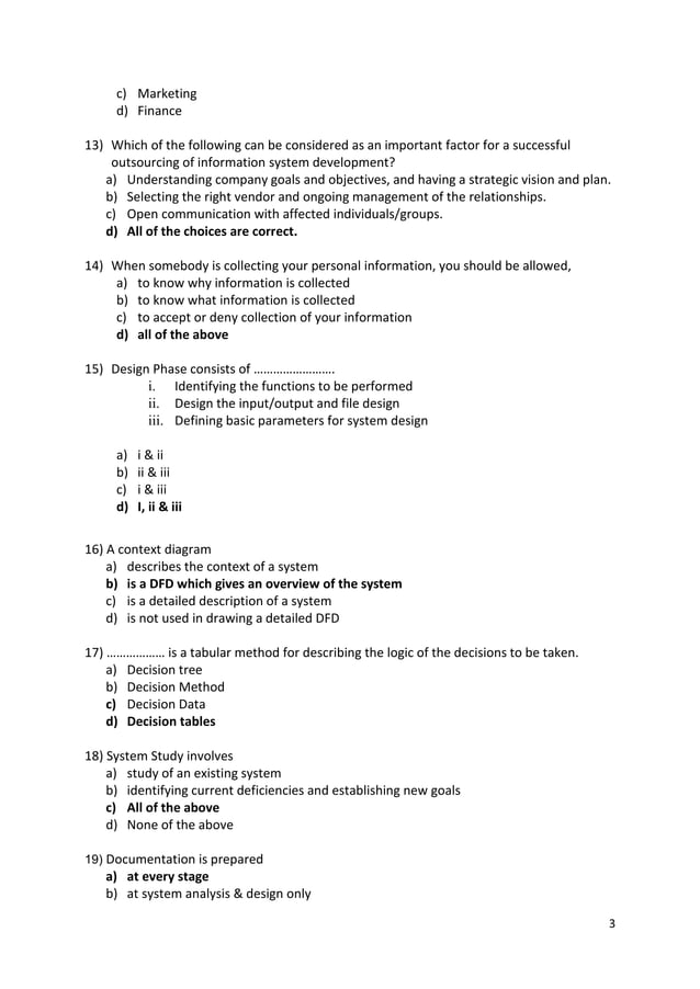Sad sample paper - mcq answers | PDF