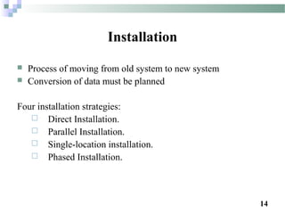 System imolementation(Modern Systems Analysis and Design) | PPT