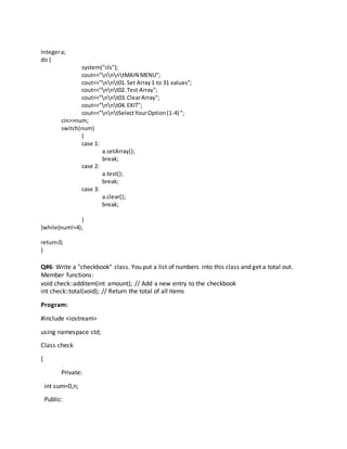 OOP program questions with answers | DOCX | Programming Languages ...