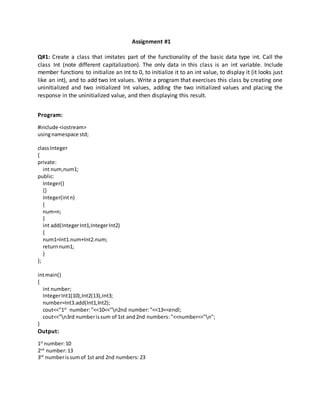 OOP program questions with answers | PDF