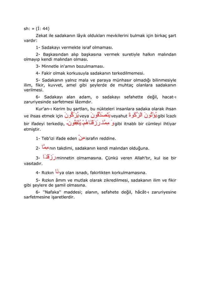 Sadaka Ve Zekat | PDF