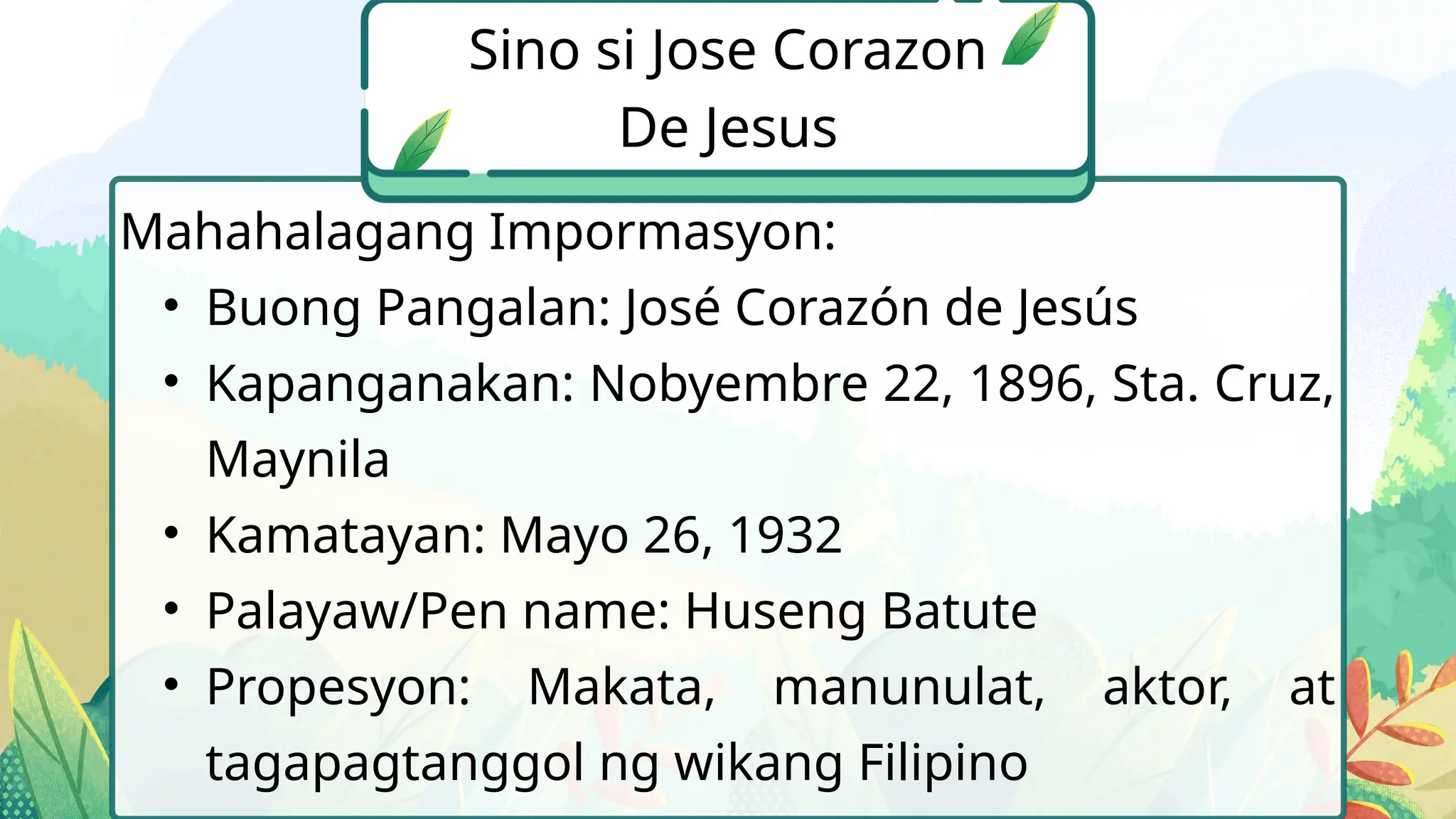 Sa Dakong Silangan by Jose Corazon De Jesus | PPTX
