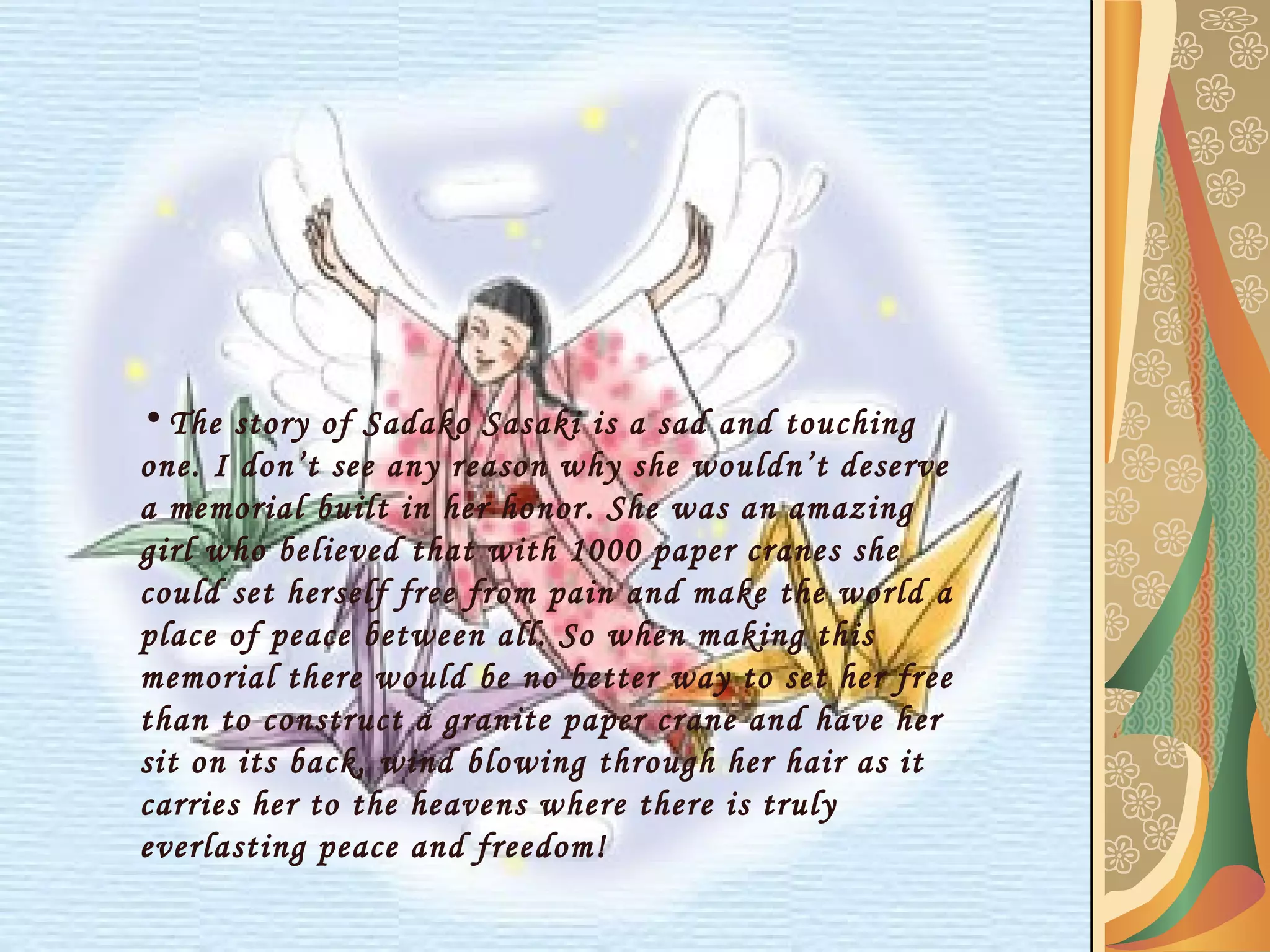 Sadako Sasaki Memorial | PPT