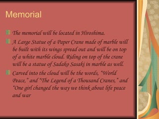 Sadako Sasaki Memorial | PPT