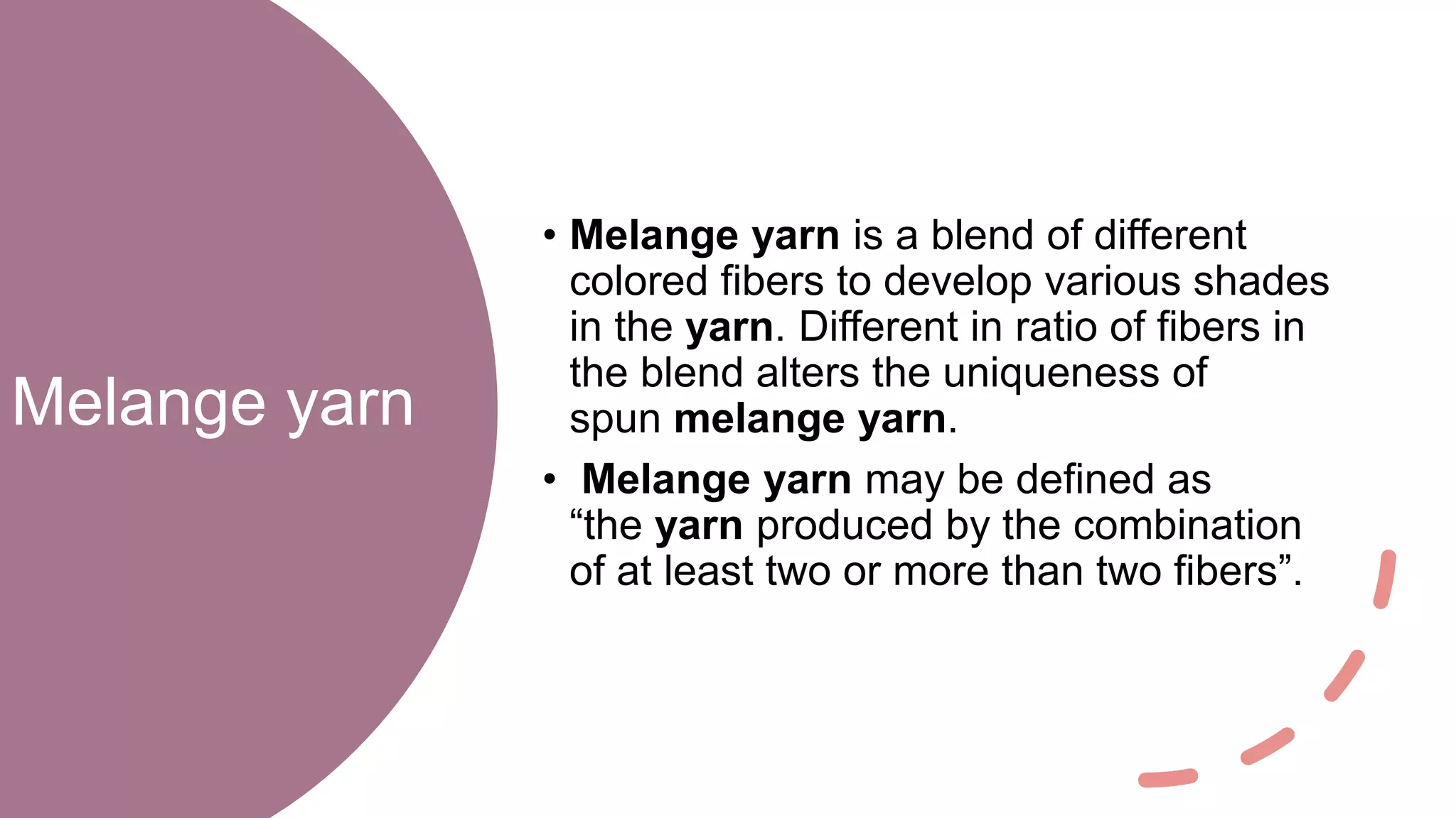 mélange yarn production has lesser environment impact compared to cone ...