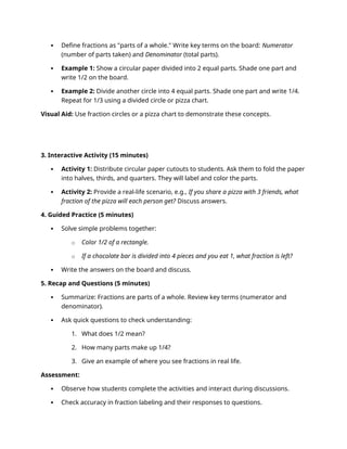 Water cycle lesson plan For class 3 having time frame of 45 minutes | DOCX