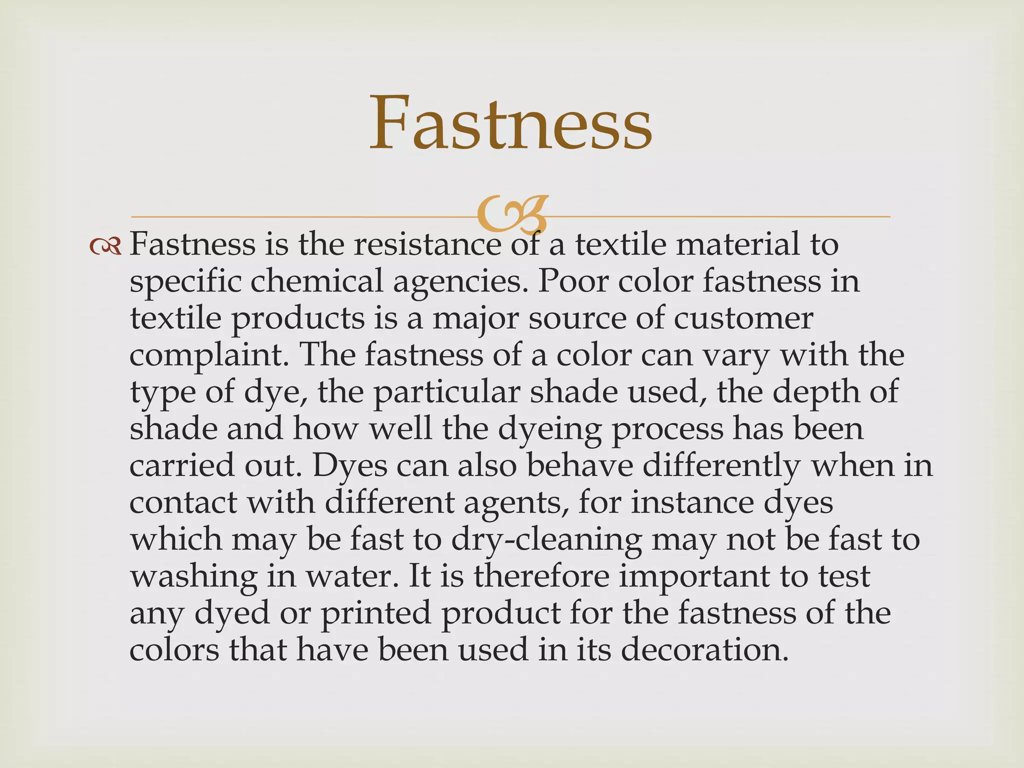 Assesment of colour fastness | PPTX