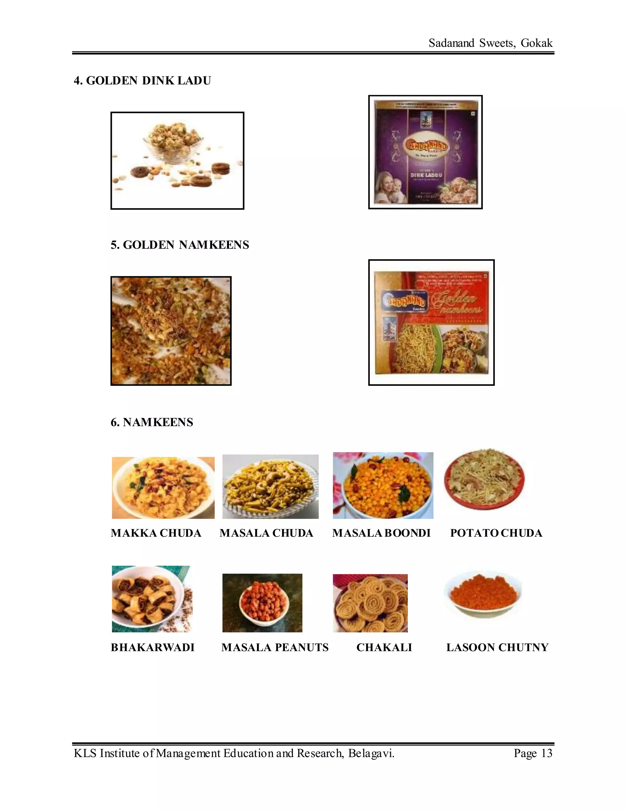Summer internship project on Sadanand Sweets rcu university | DOCX