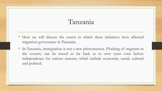 Migration Trends in the SADC Region and Tanzania. | PPTX