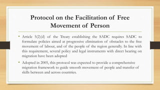 Migration Trends in the SADC Region and Tanzania. | PPTX