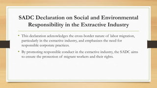 Migration Trends in the SADC Region and Tanzania. | PPTX