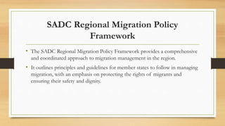 Migration Trends in the SADC Region and Tanzania. | PPTX