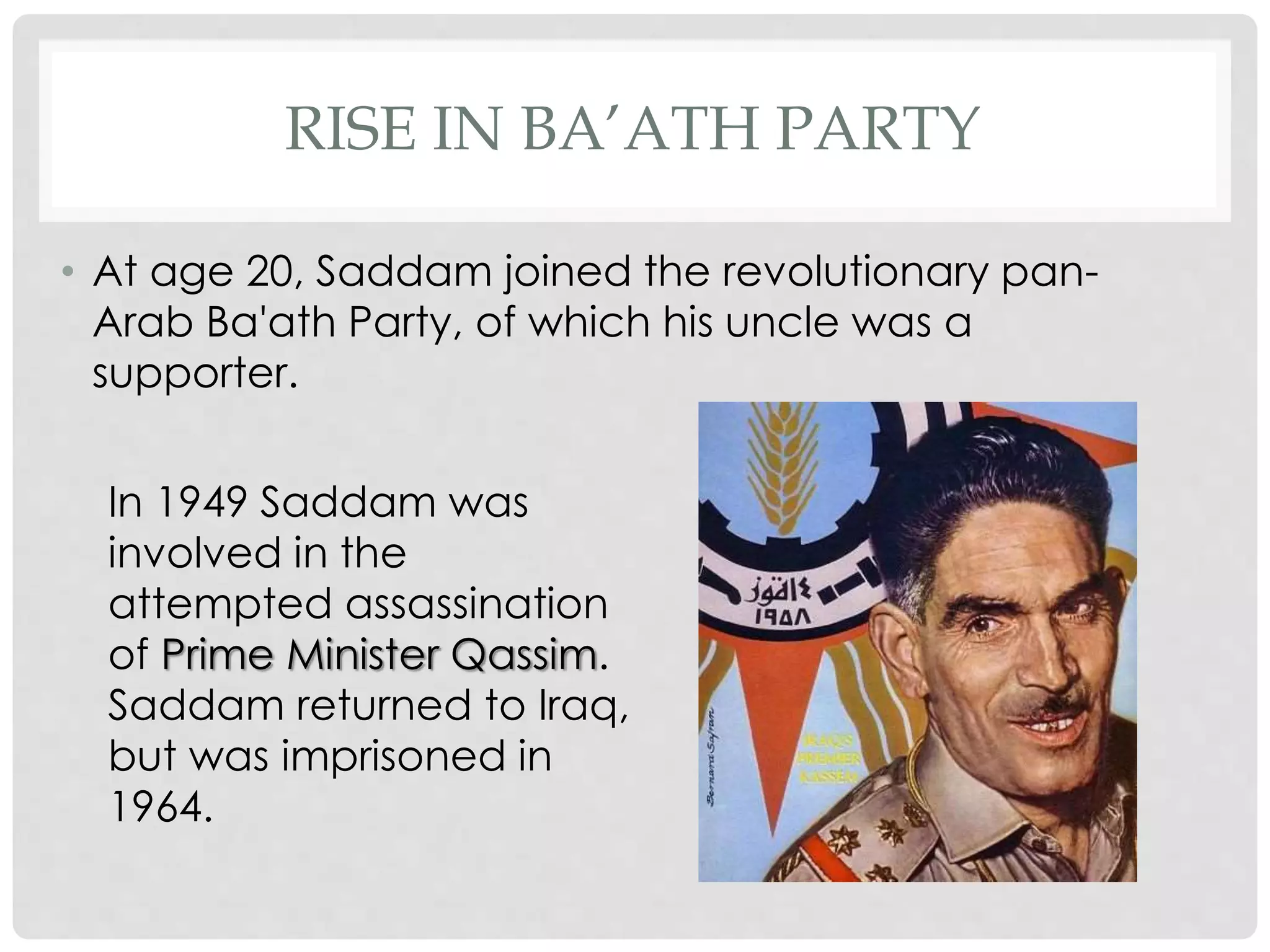Iraq & saddam Hussein | PPTX