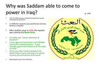 Saddam & Iraq | PPTX | Islam | Religion & Spirituality