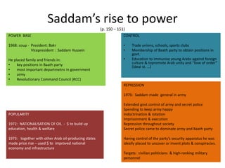 Saddam & Iraq | PPTX | Islam | Religion & Spirituality