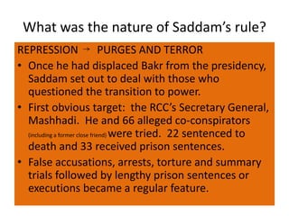 Saddam & Iraq | PPTX