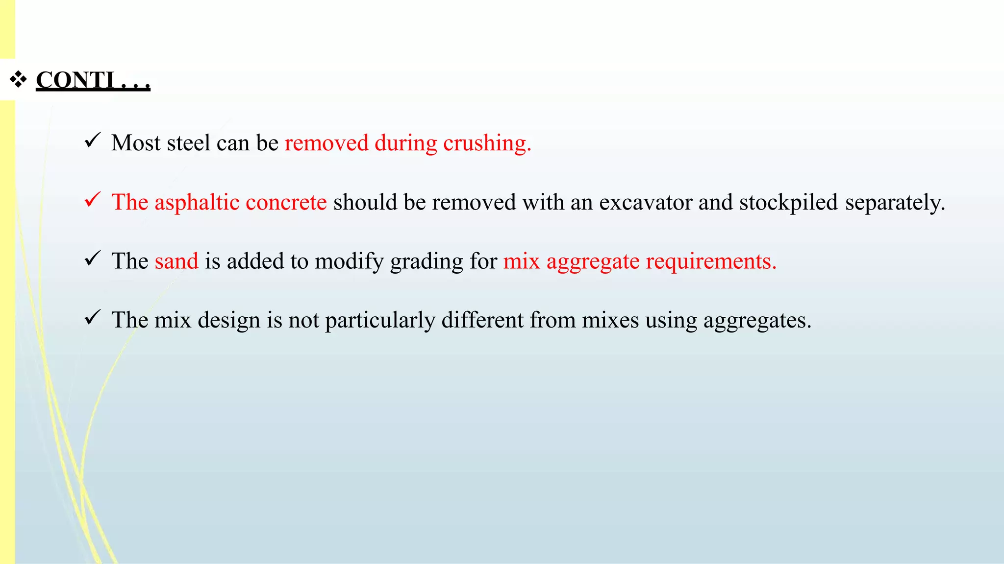 WARISH SADDAM SOLID WASTE USE AS A ROAD CONSTRUCTION MATERIAL ppt m ...