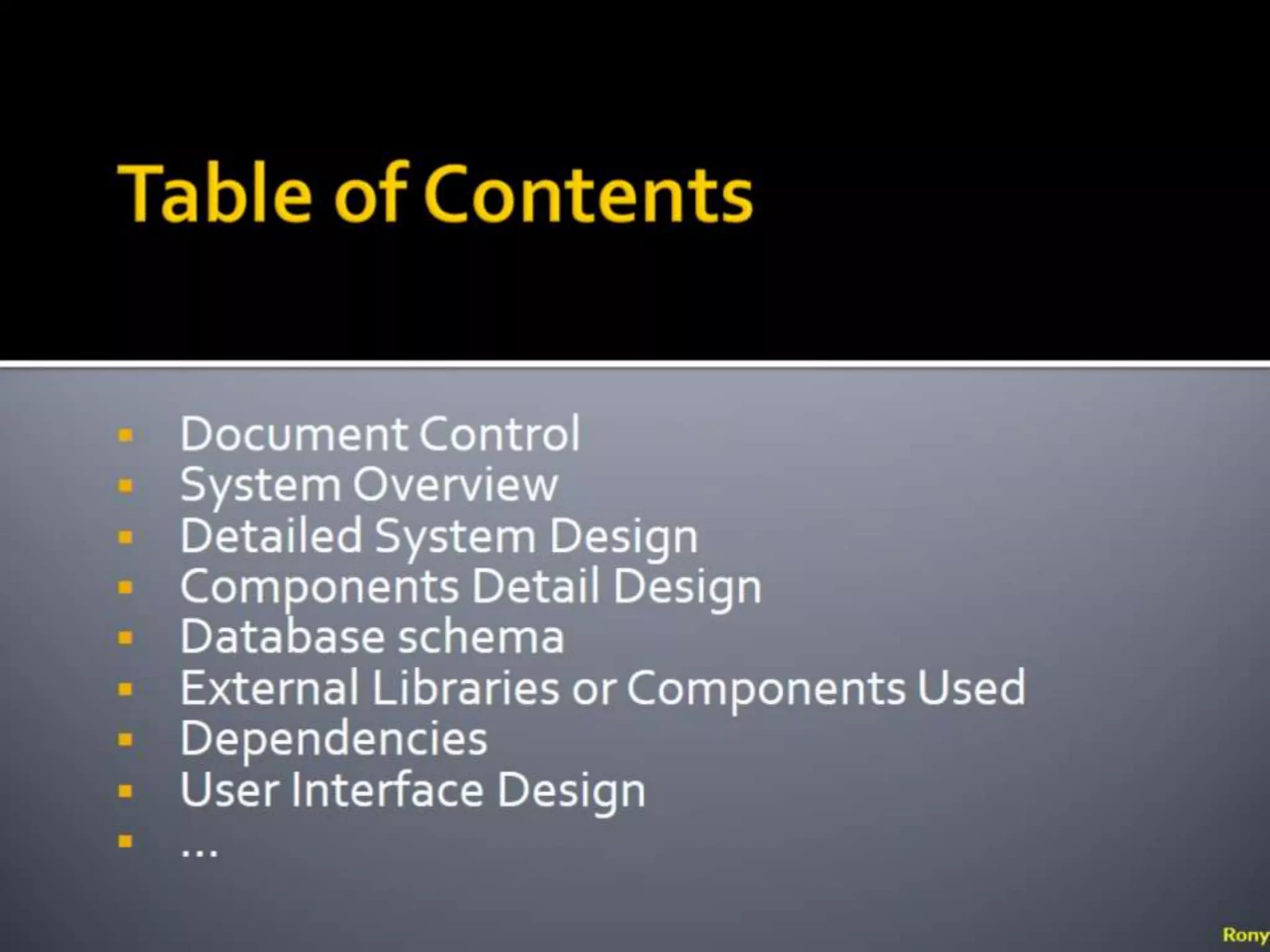Software Architecture Document | Part 2 | PPTX