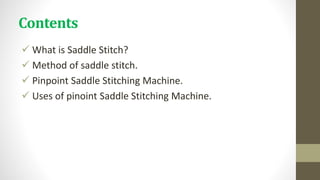 Saddle stitch | PPTX | Needlework | Arts and Crafts