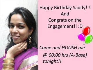 Saddy's B'day PPT | PPT