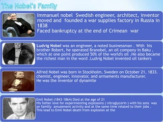 Alfred Nobel Presentation | PPTX