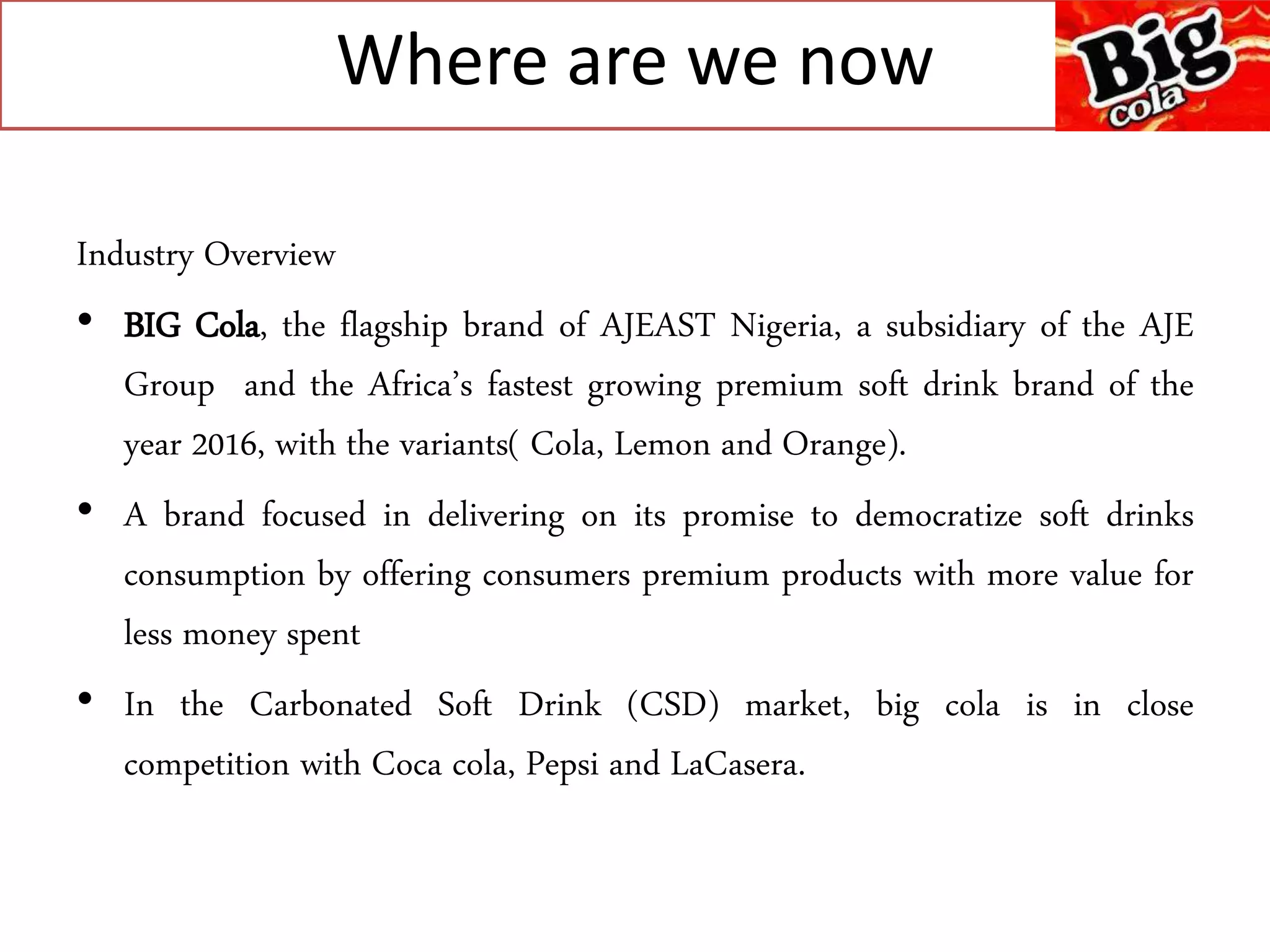 Sadeko samson samuel advertising strategy for big cola | PPTX