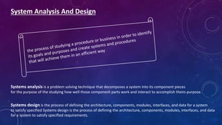 System Analysis & Designing : Elements of a System [In short] | PPTX