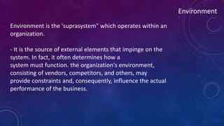 System Analysis & Designing : Elements of a System [In short] | PPTX