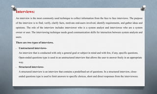 SAD _ Fact Finding Techniques.pptx | Computing | Technology & Computing