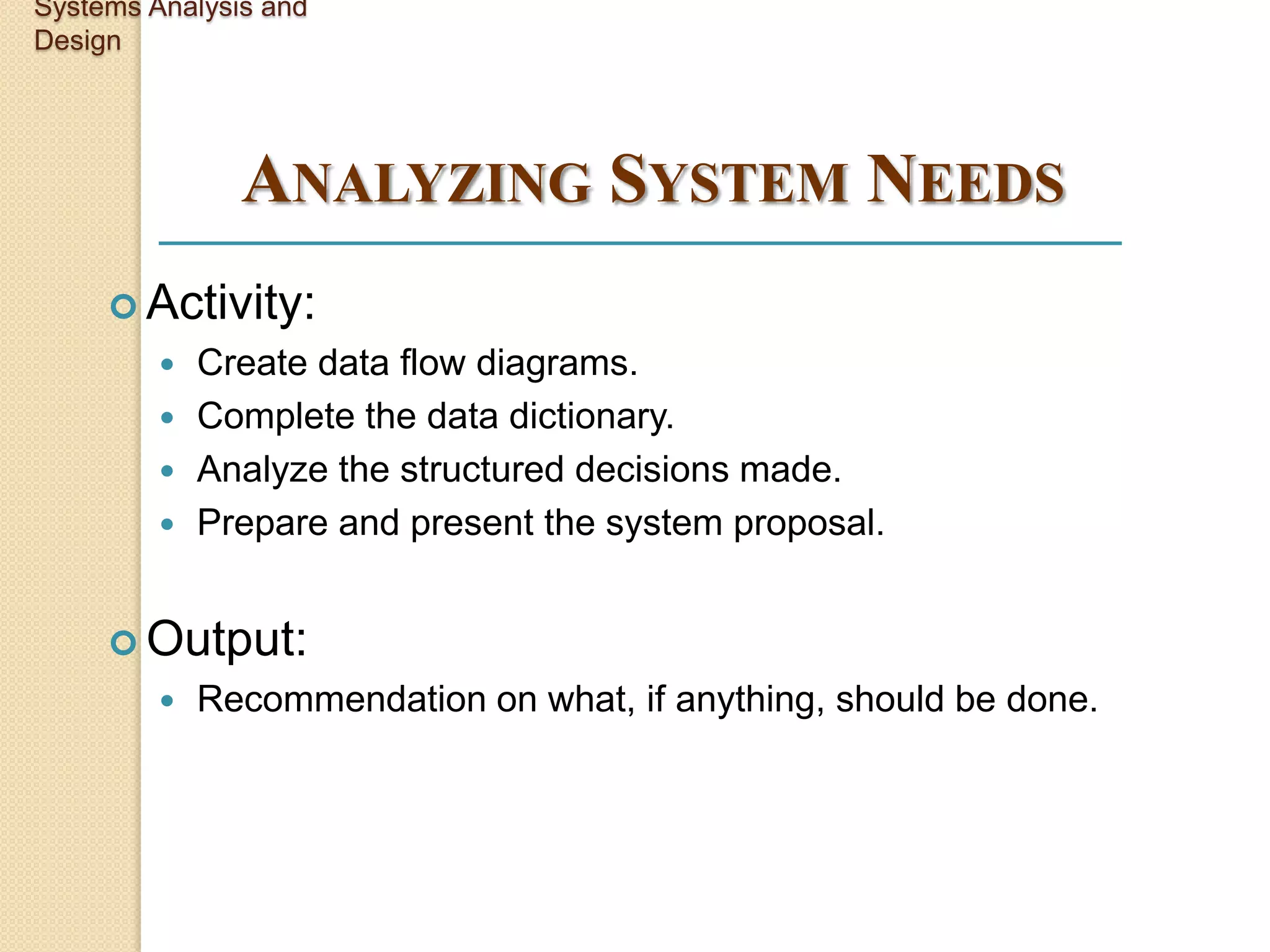 System Analysis and Design | PPTX
