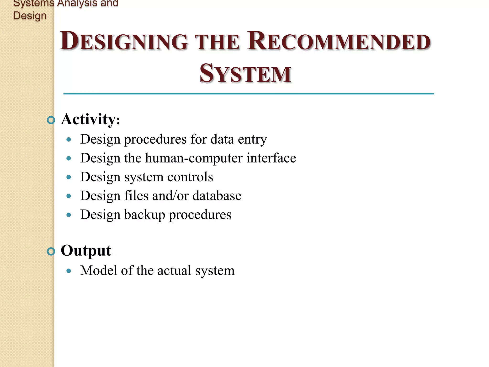 System Analysis and Design | PPTX