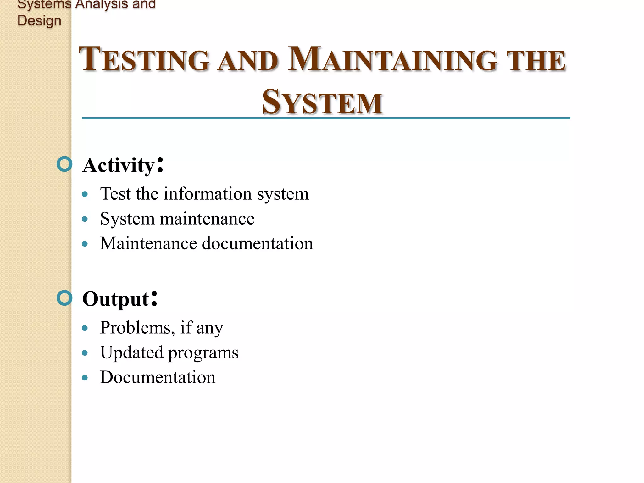 System Analysis and Design | PPTX