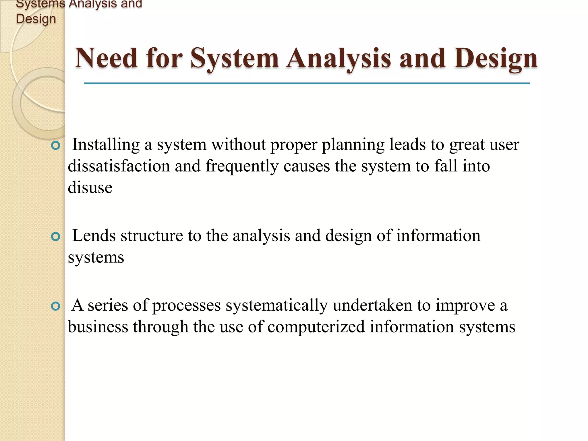 System Analysis and Design | PPTX