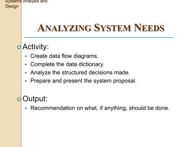 System Analysis and Design | PPTX