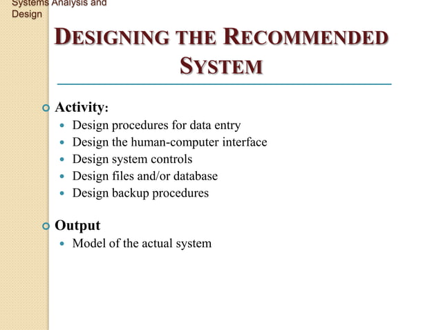 System Analysis and Design | PPTX