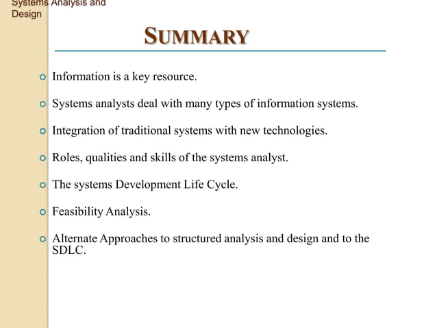 System Analysis and Design | PPTX