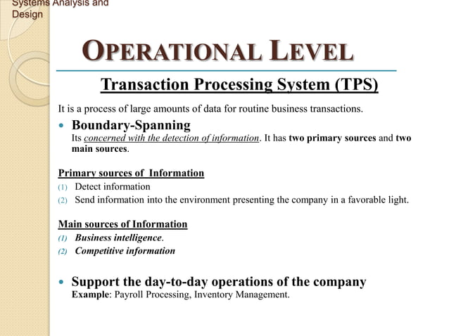 System Analysis and Design