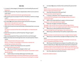 Sad I Ams - PT3 Exam Practice (Answer) | DOCX