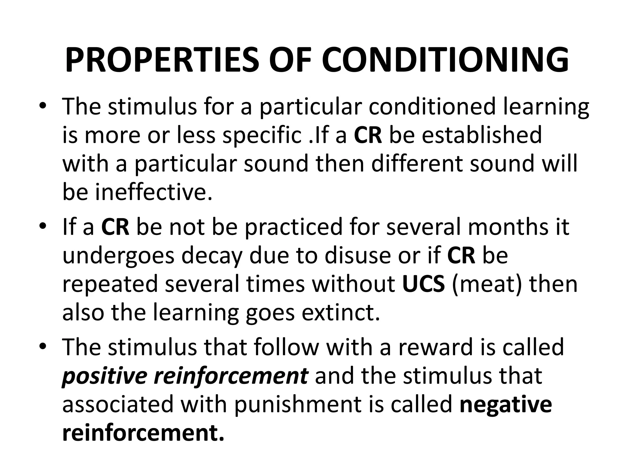 classical conditioning and discrimination | PPTX
