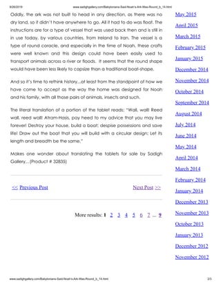 Babylonians said Noah's Ark Was Round... | PDF