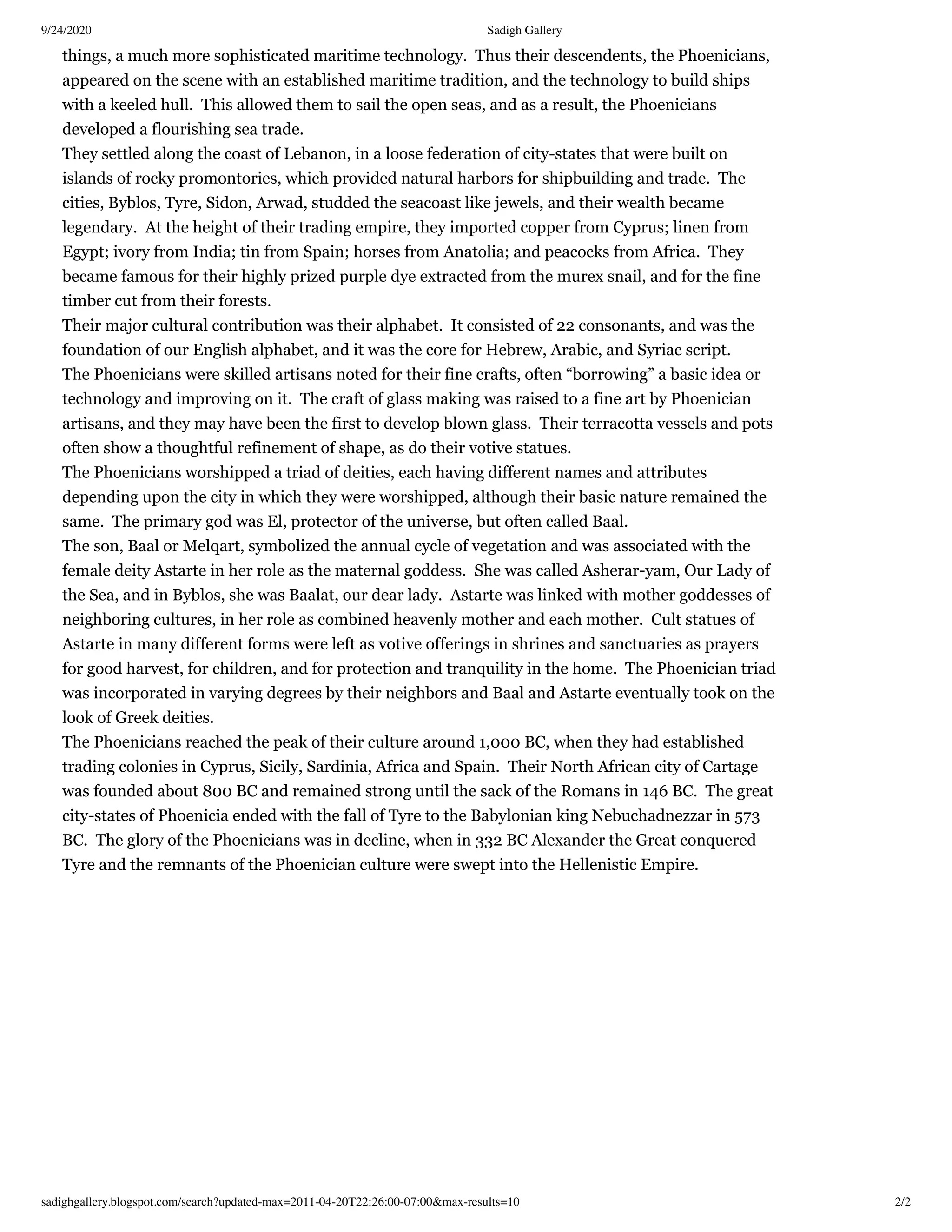 The Phoenicians | PDF