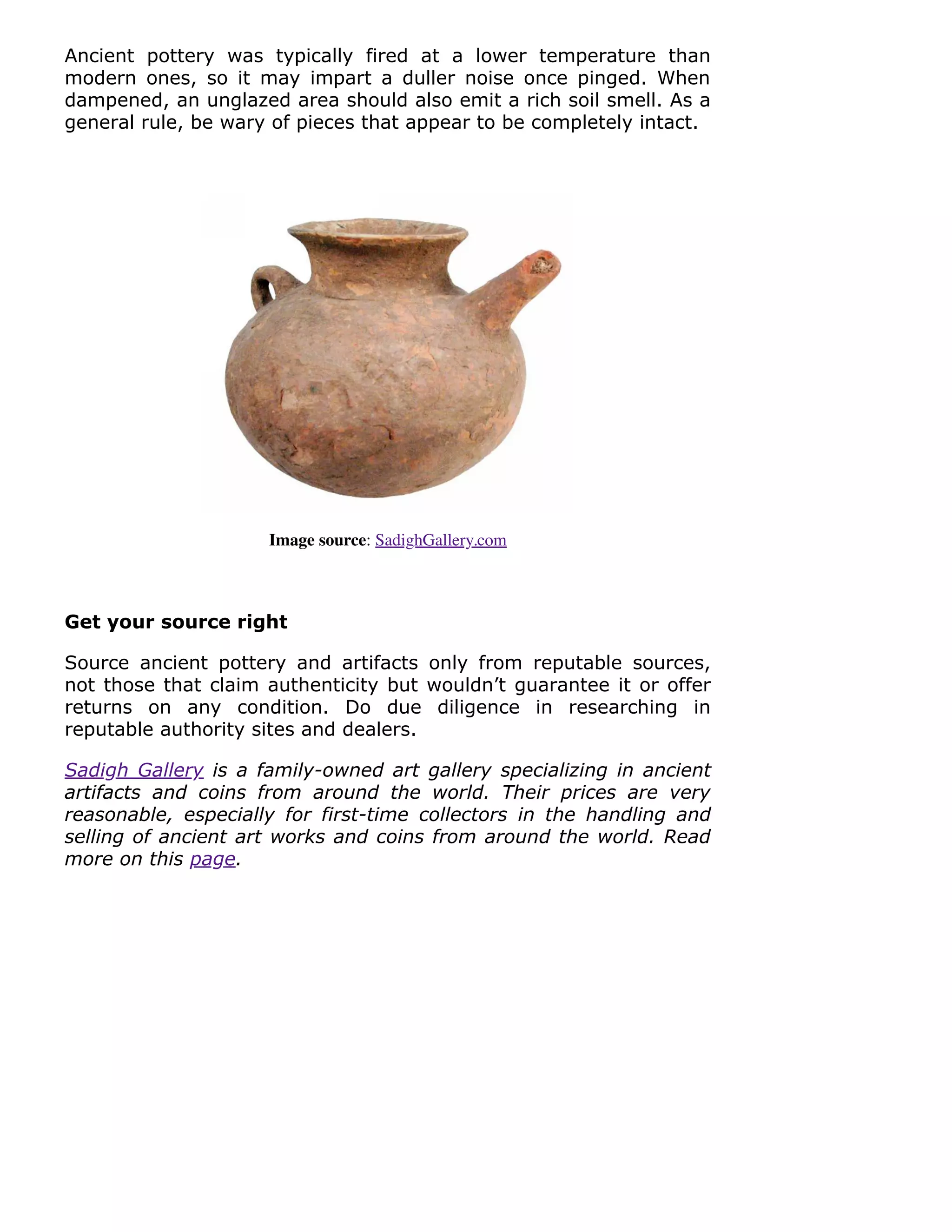 How to identify fake ancient pottery | PDF