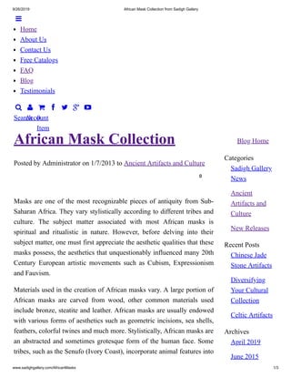 African Mask Collection | PDF